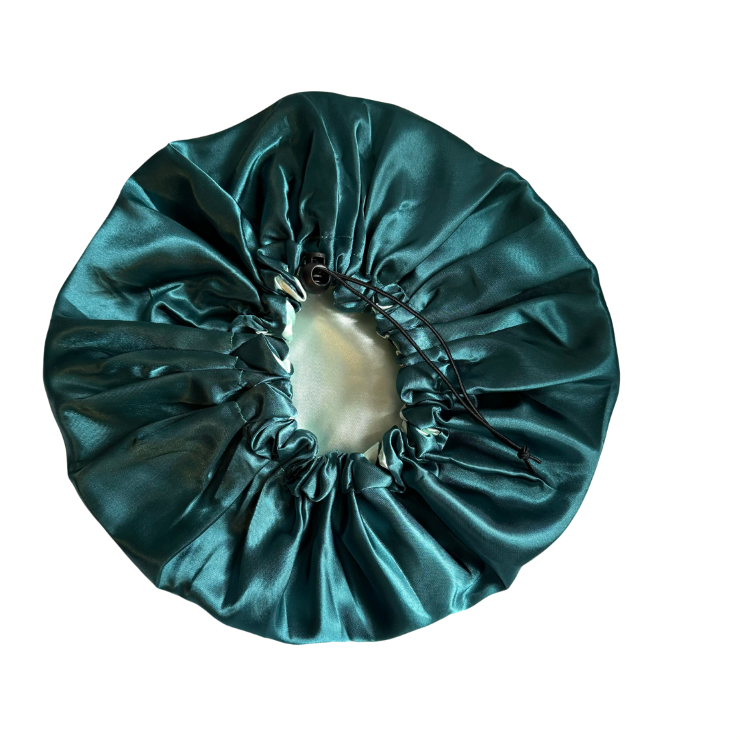 Afroani Teal Adjustable & Reversible Satin Bonnet – Afroanishop