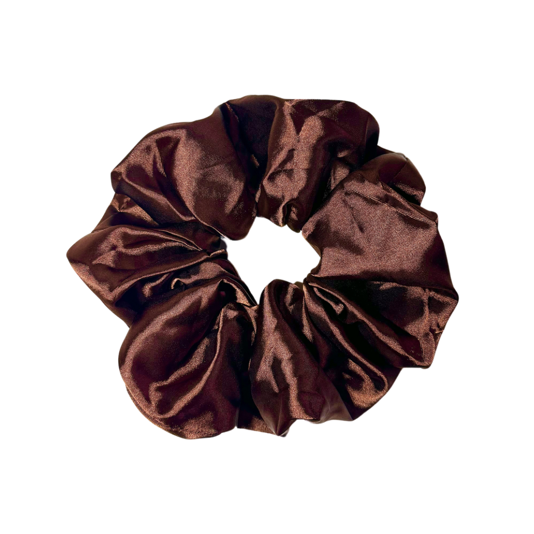 Afroani Brown Oversized Satin Scrunchie – Afroanishop